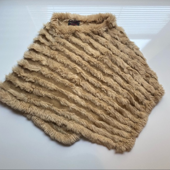 Redfish Designs | Tops | 0 Rabbit Fur Women Xs Tan Puncho | Poshmark